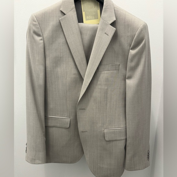 Hugo Boss | Suits & Blazers | Hugo Boss Tan 2 Piece 2 Button Suit ...